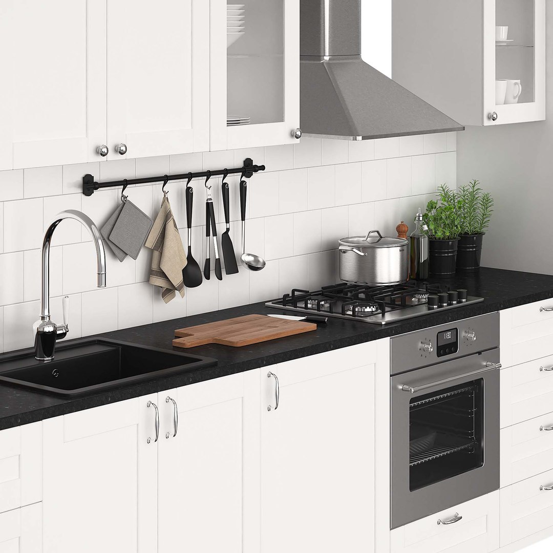 Kitchen Ikea Metod Savedal 3D - TurboSquid 1360876