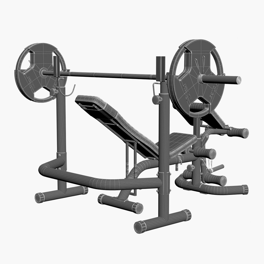 3d Model Gym Equipment Bench Press