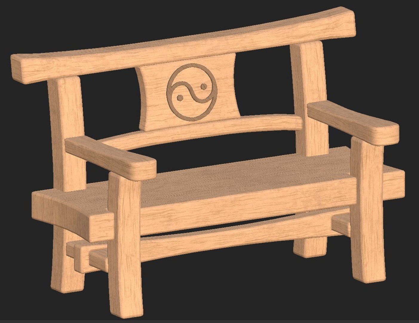 Wooden bench 3D model - TurboSquid 1309305