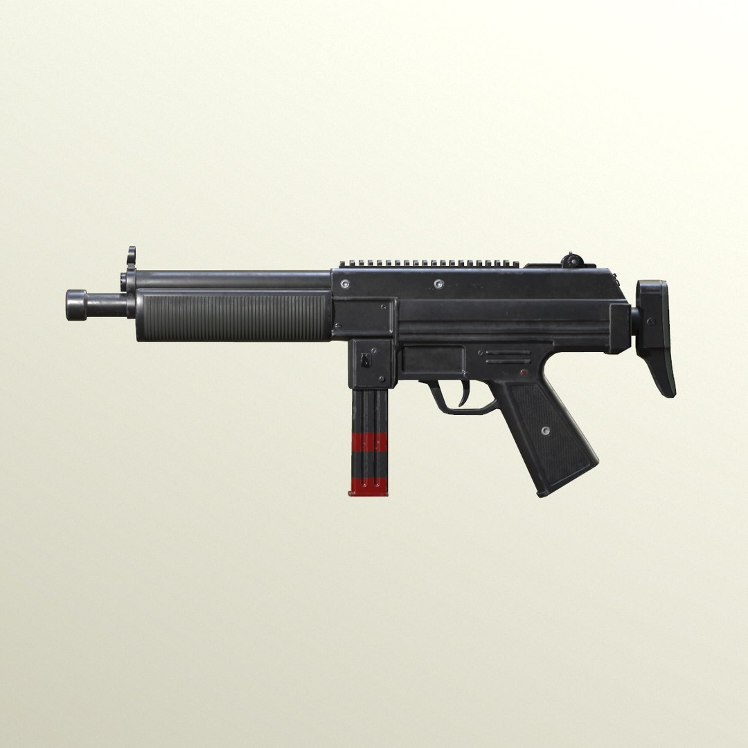 Submachine Gun Pbr 3d Model