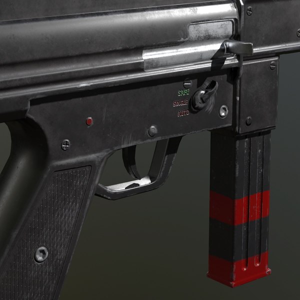 submachine gun pbr 3d model