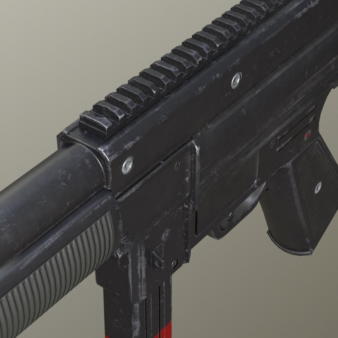 Submachine Gun Pbr 3d Model