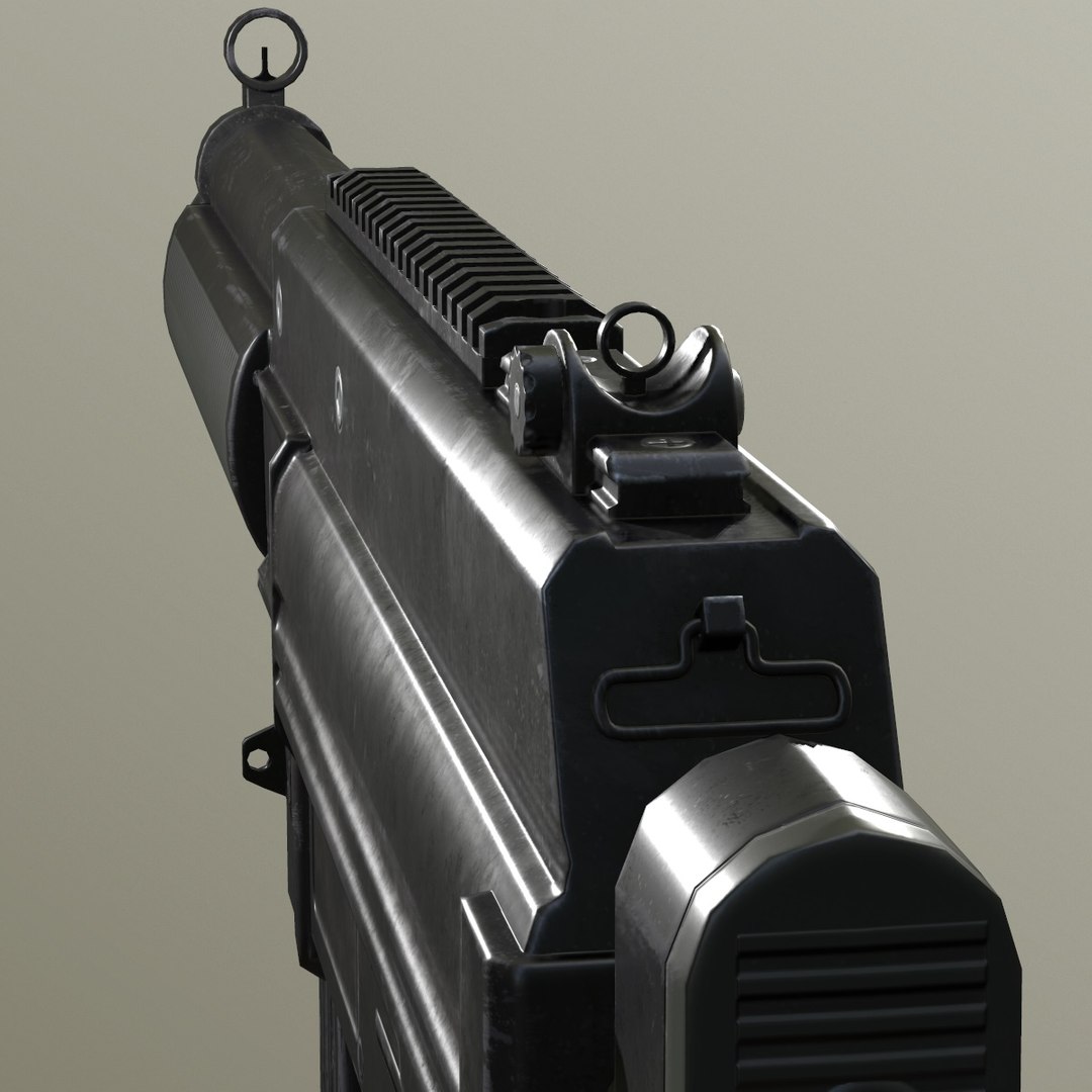Submachine Gun Pbr 3d Model