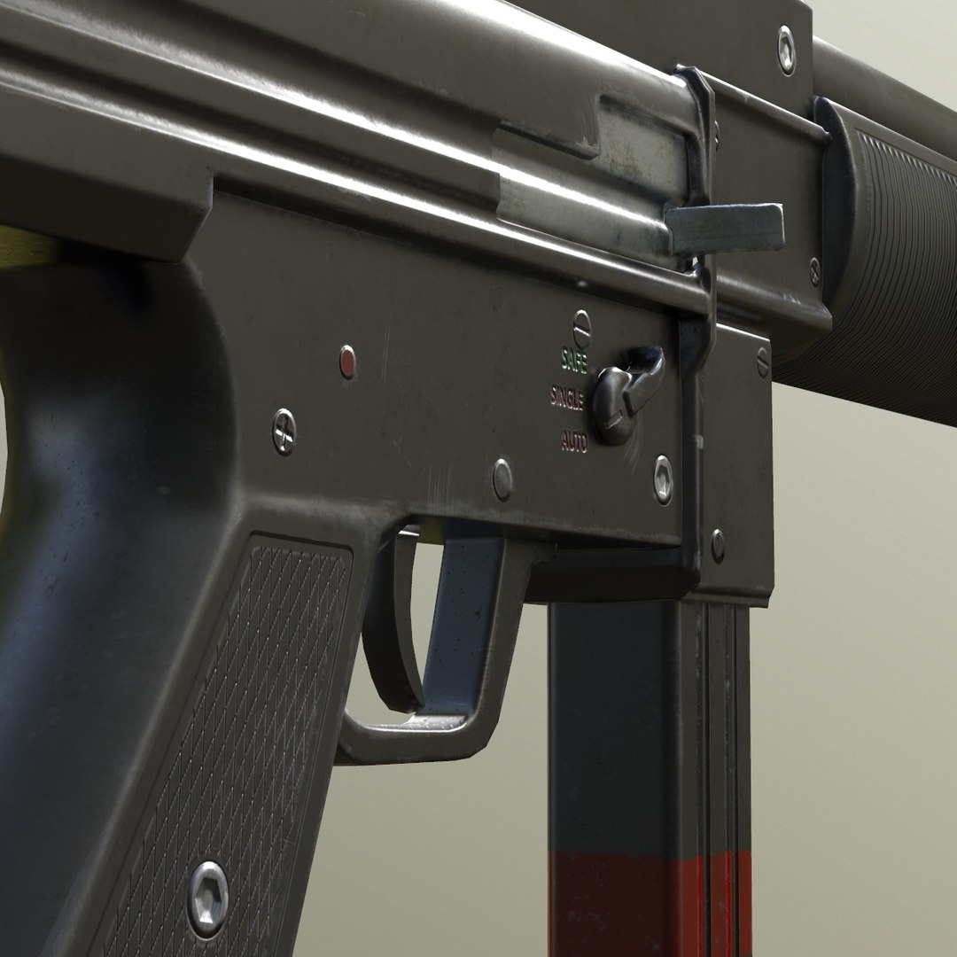 Submachine Gun Pbr 3d Model
