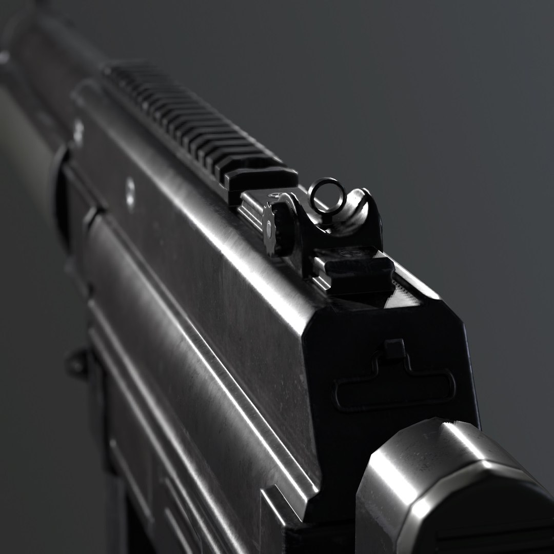 Submachine Gun Pbr 3d Model