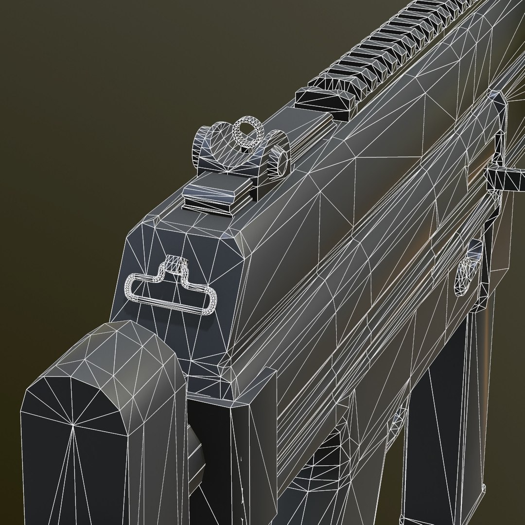 Submachine Gun Pbr 3d Model