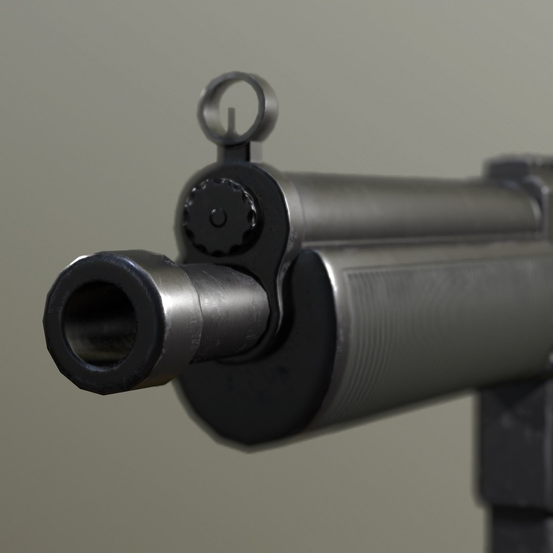 Submachine Gun Pbr 3d Model