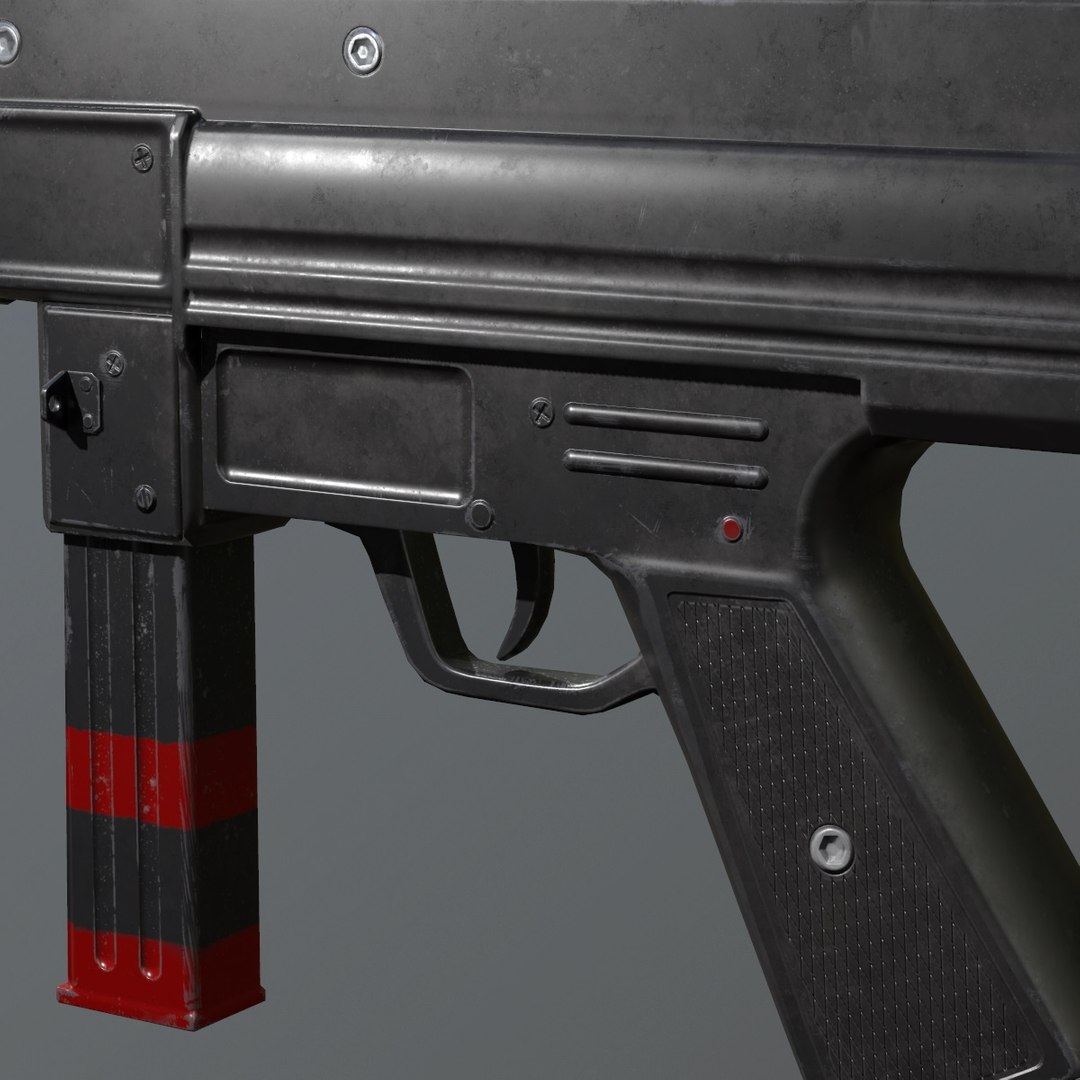 Submachine Gun Pbr 3d Model