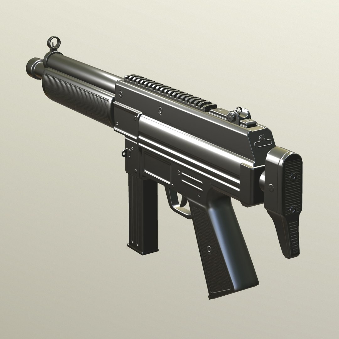 Submachine Gun Pbr 3d Model