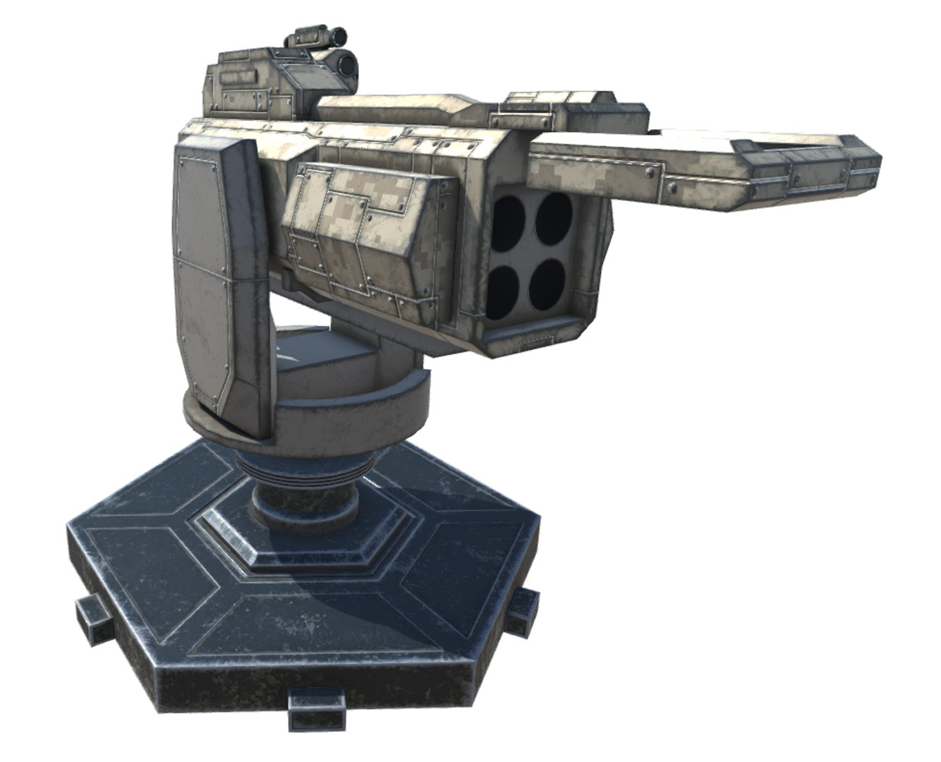 3D Modern Unmanned Turrets Model - TurboSquid 1445326