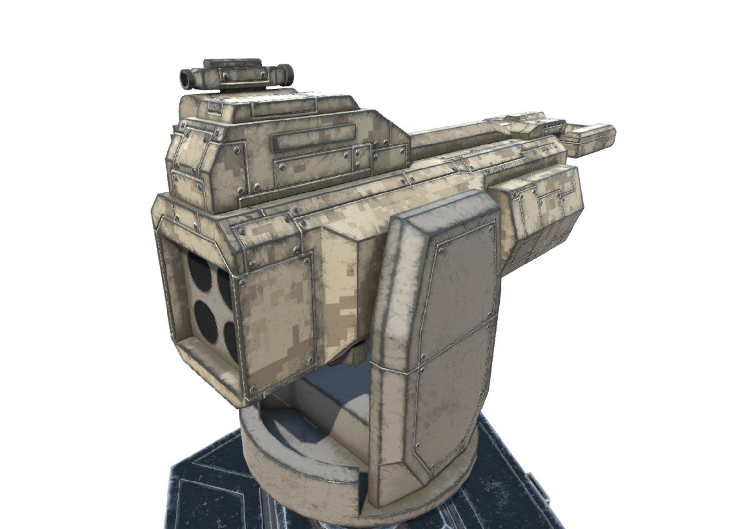 3D Modern Unmanned Turrets Model - TurboSquid 1445326
