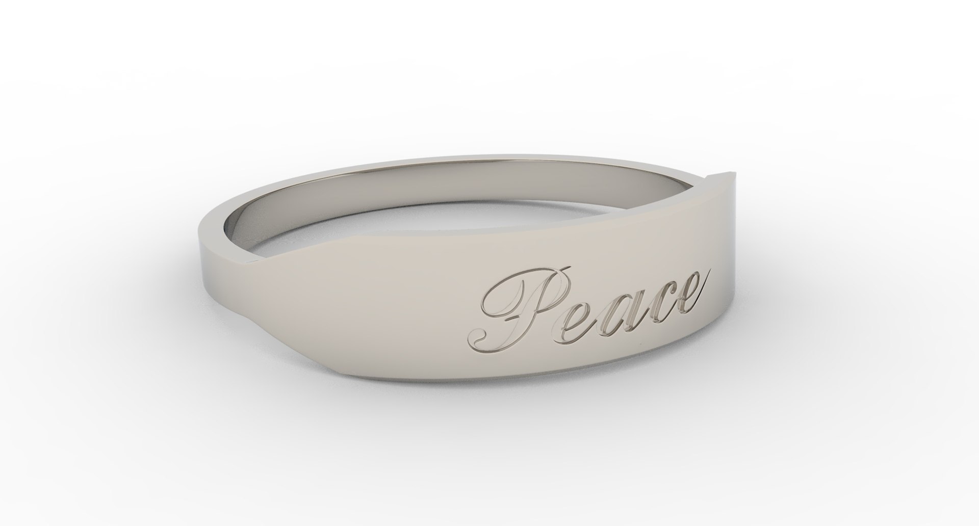 Peace Ring Female Platinum 3D Model - TurboSquid 1916667
