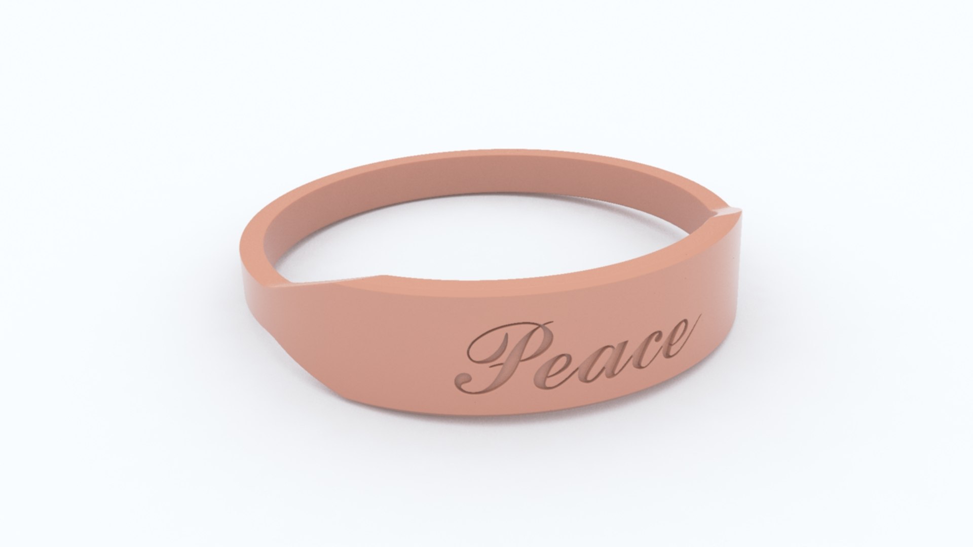 Peace Ring Female Platinum 3D Model - TurboSquid 1916667