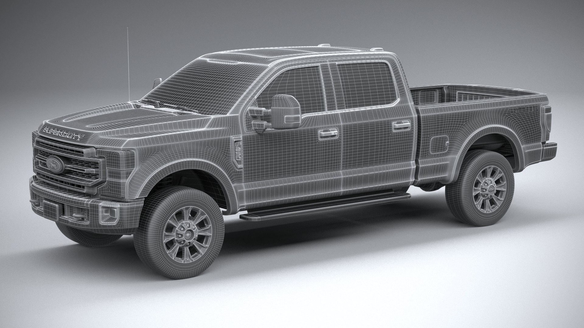 Ford F250 Super Duty Lariat 2022 3D model - TurboSquid 1773638