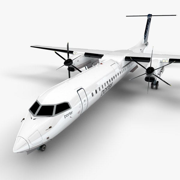 3D Porter Airlines Bombardier DHC-8 Q400 Dash 8 L1528 - TurboSquid 1807654