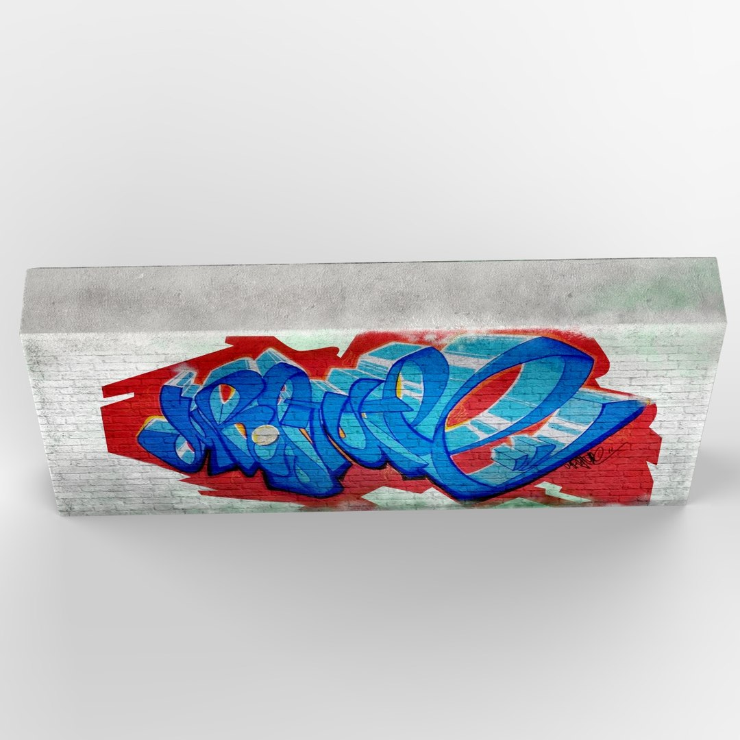 graffiti wall 3d model