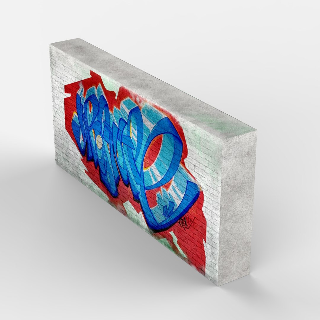 graffiti wall 3d model