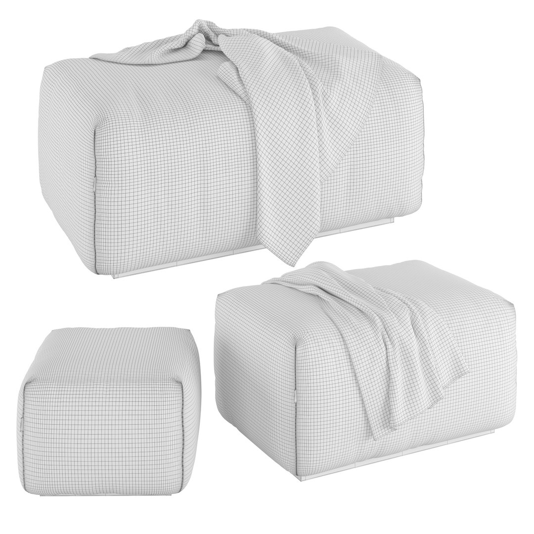 3D Pouf Cube Liso - TurboSquid 1947017
