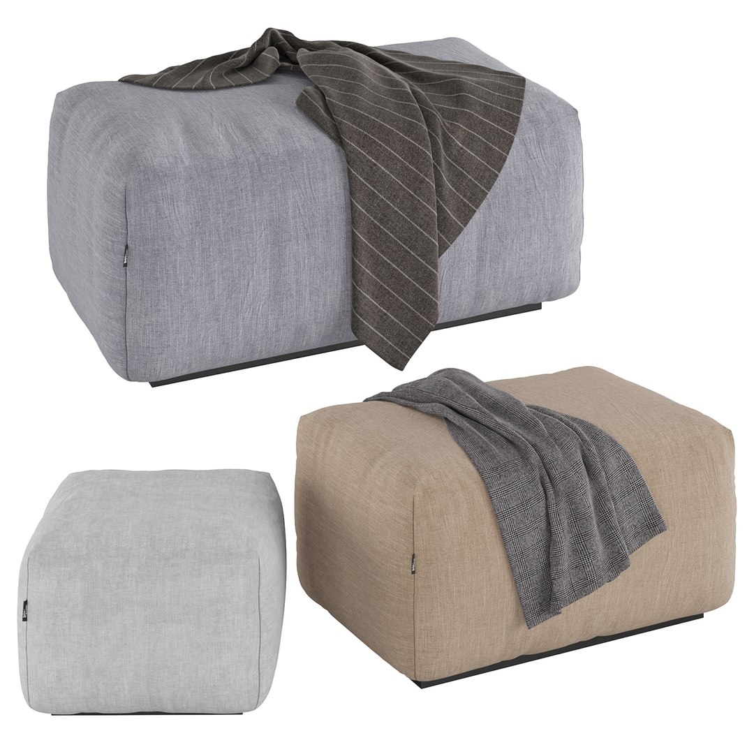 3D Pouf Cube Liso - TurboSquid 1947017
