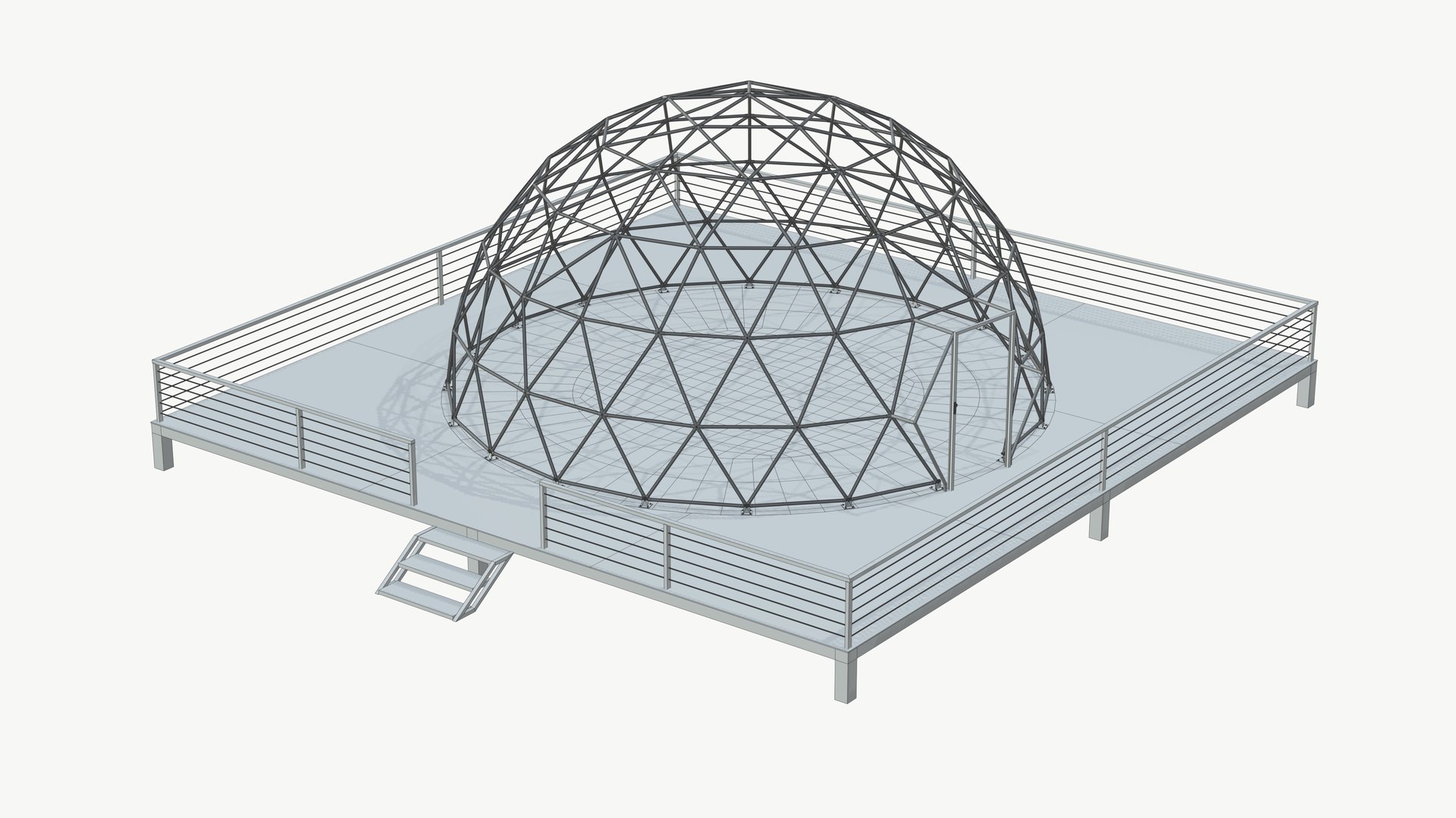 3D Geodesic Dome New Design Model - TurboSquid 2043776