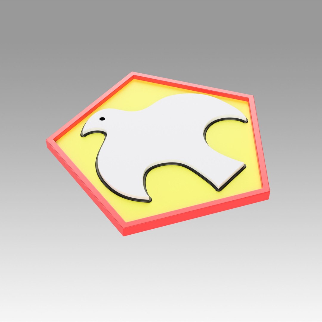 3D Peacemaker Logo Emblem Model - TurboSquid 1805272