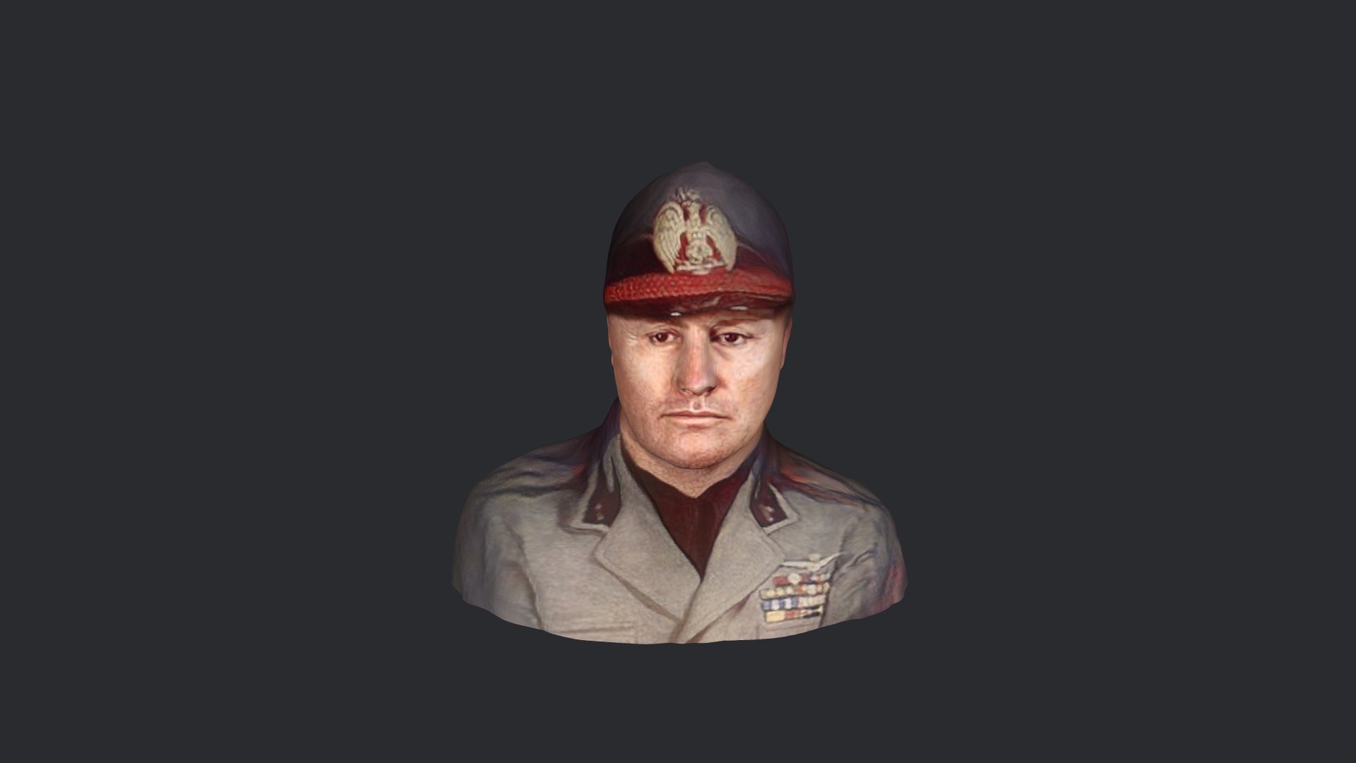 Benito Mussolini- Realistic Bust Head Ready 3D Model - TurboSquid 1820015