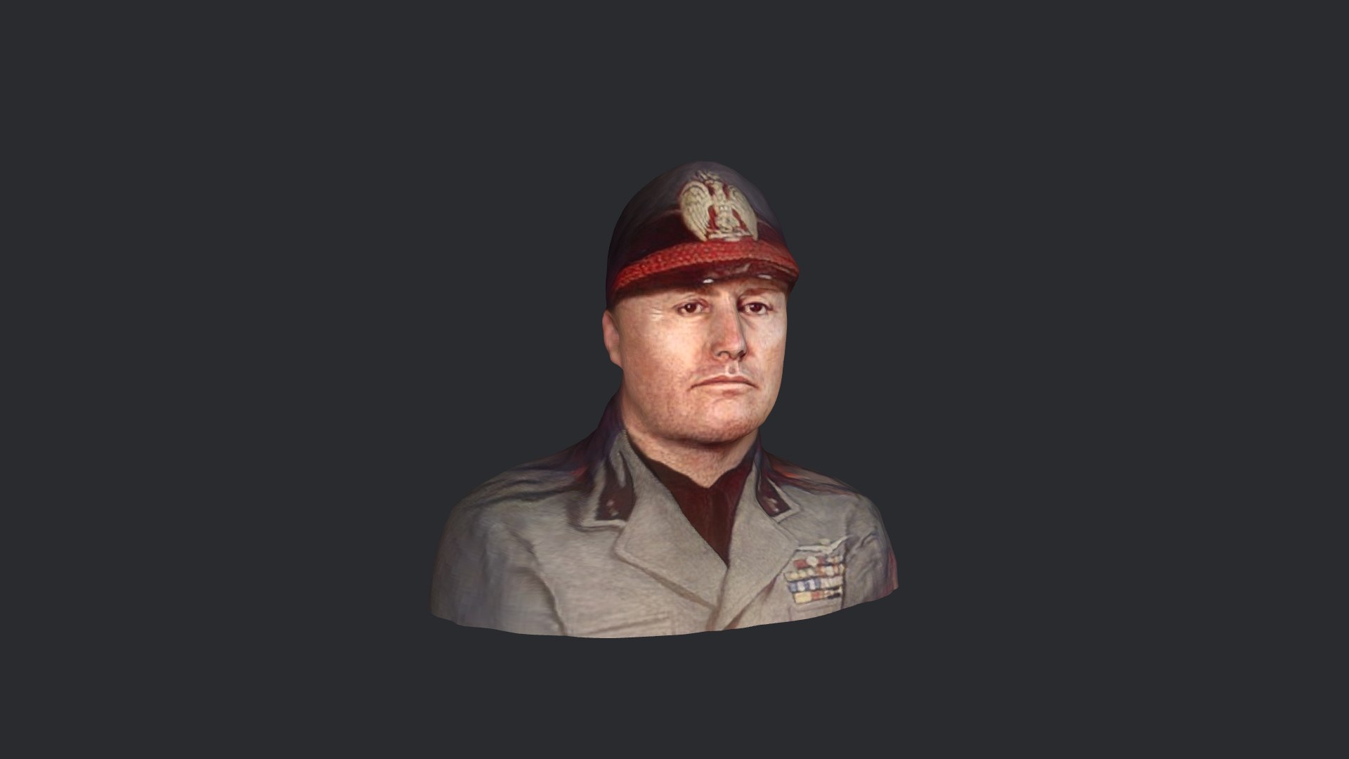 Benito Mussolini- Realistic Bust Head Ready 3D Model - TurboSquid 1820015