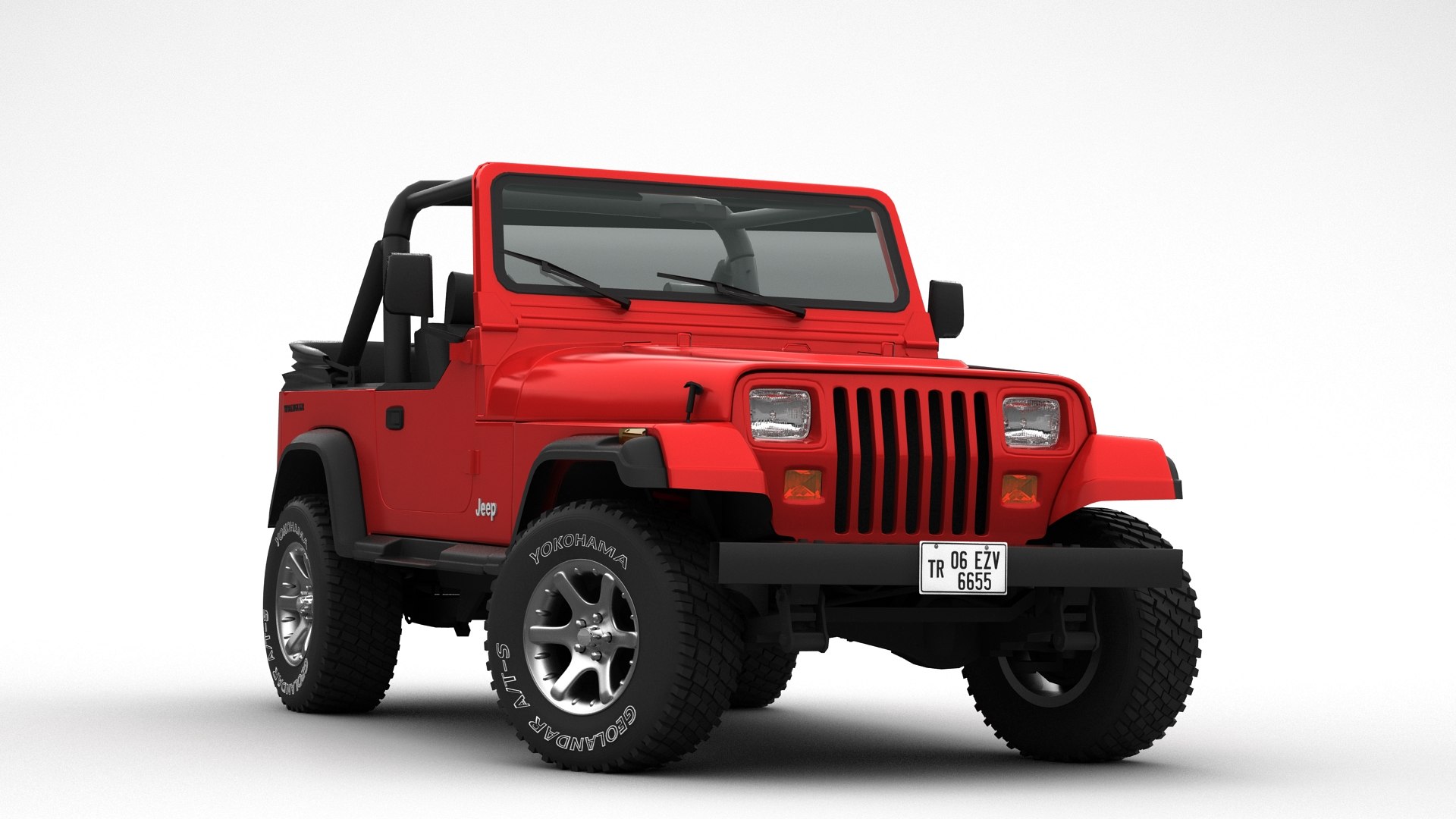 Jeep Wrangler YJ 1987 Model - TurboSquid 2010471