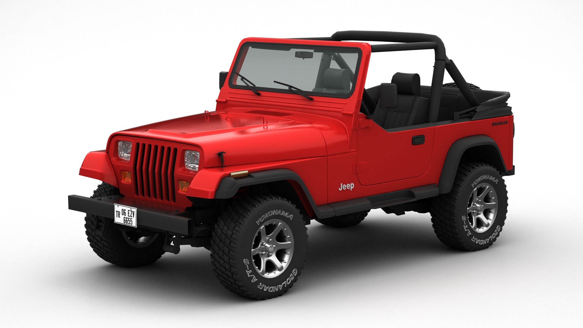 Jeep Wrangler YJ 1987 Model - TurboSquid 2010471