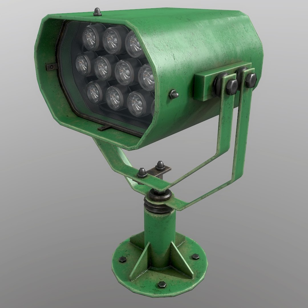3D Searchlight V 2 Green - TurboSquid 1496730