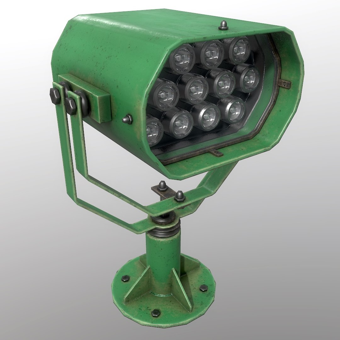 3D Searchlight V 2 Green - TurboSquid 1496730