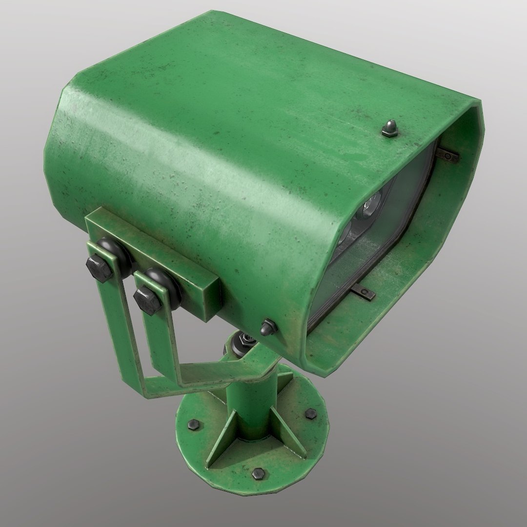 3D Searchlight V 2 Green - TurboSquid 1496730