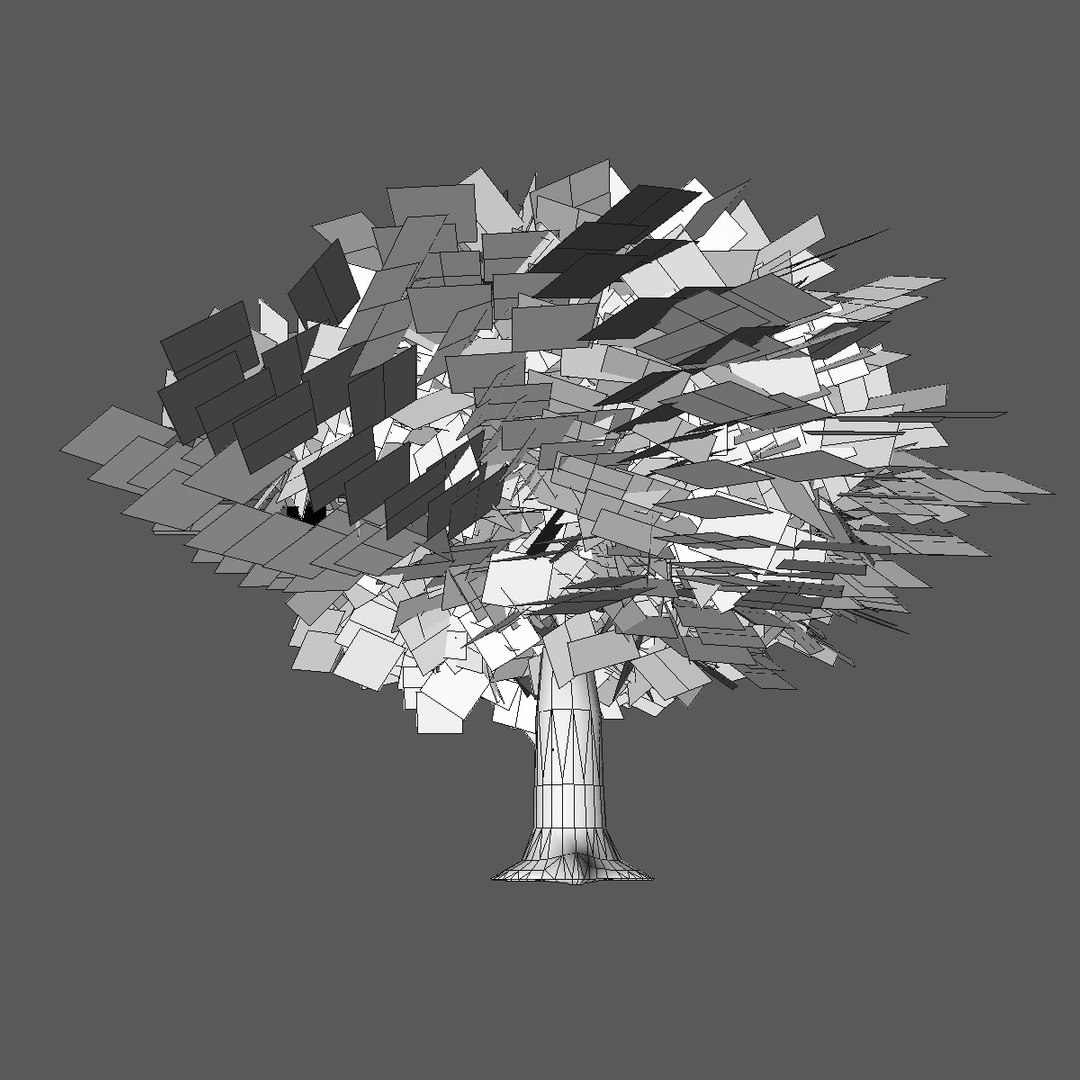 3d model 3 trees summer version