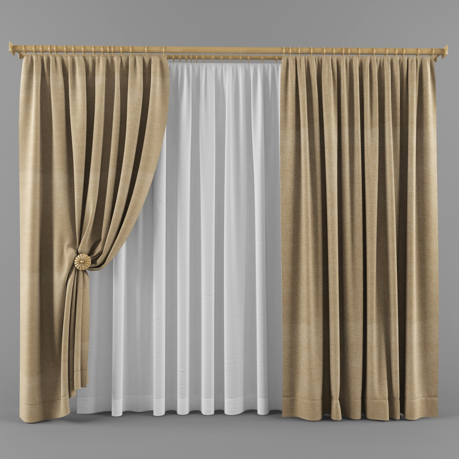 3d model curtains blinds