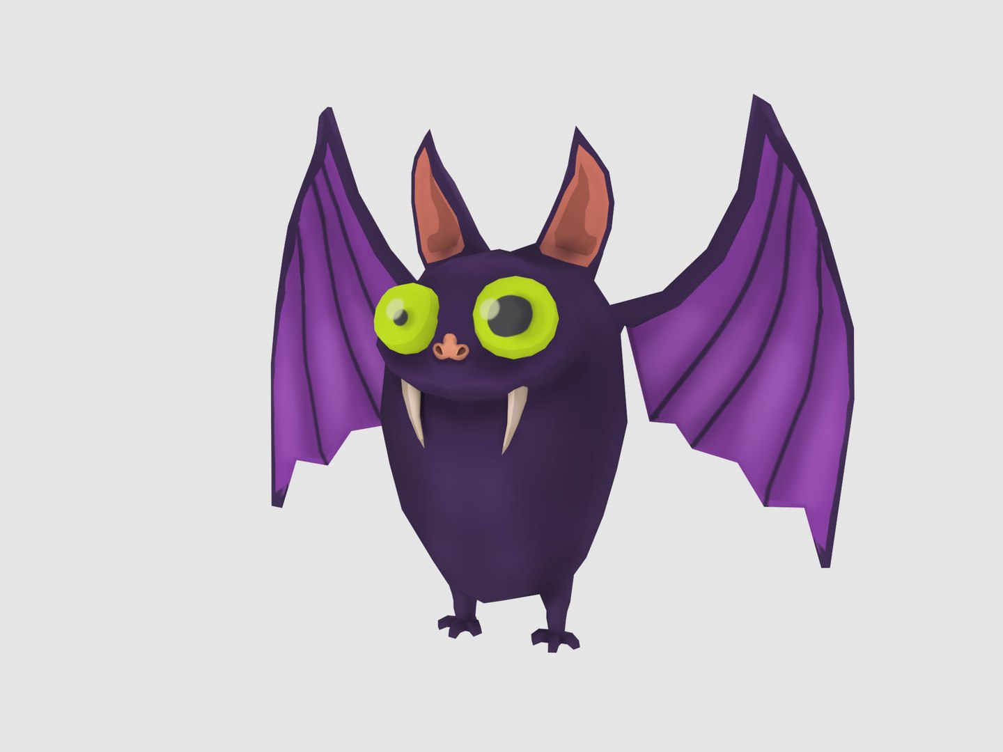 Cartoon Bat Model - TurboSquid 1341040