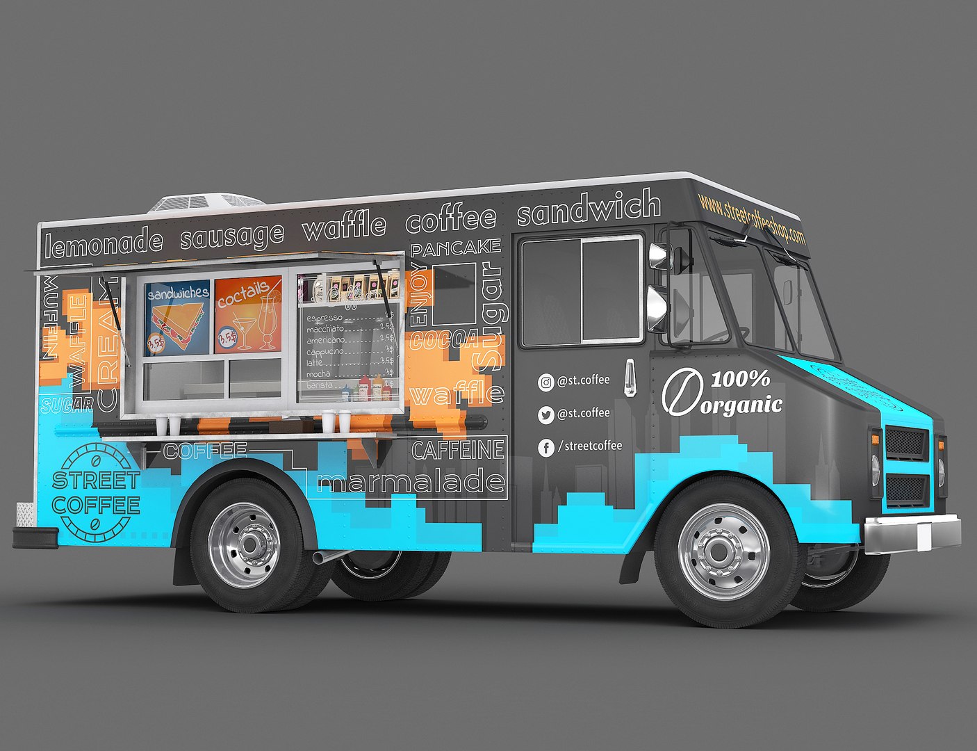 Food Truck 3D Model - TurboSquid 1204022