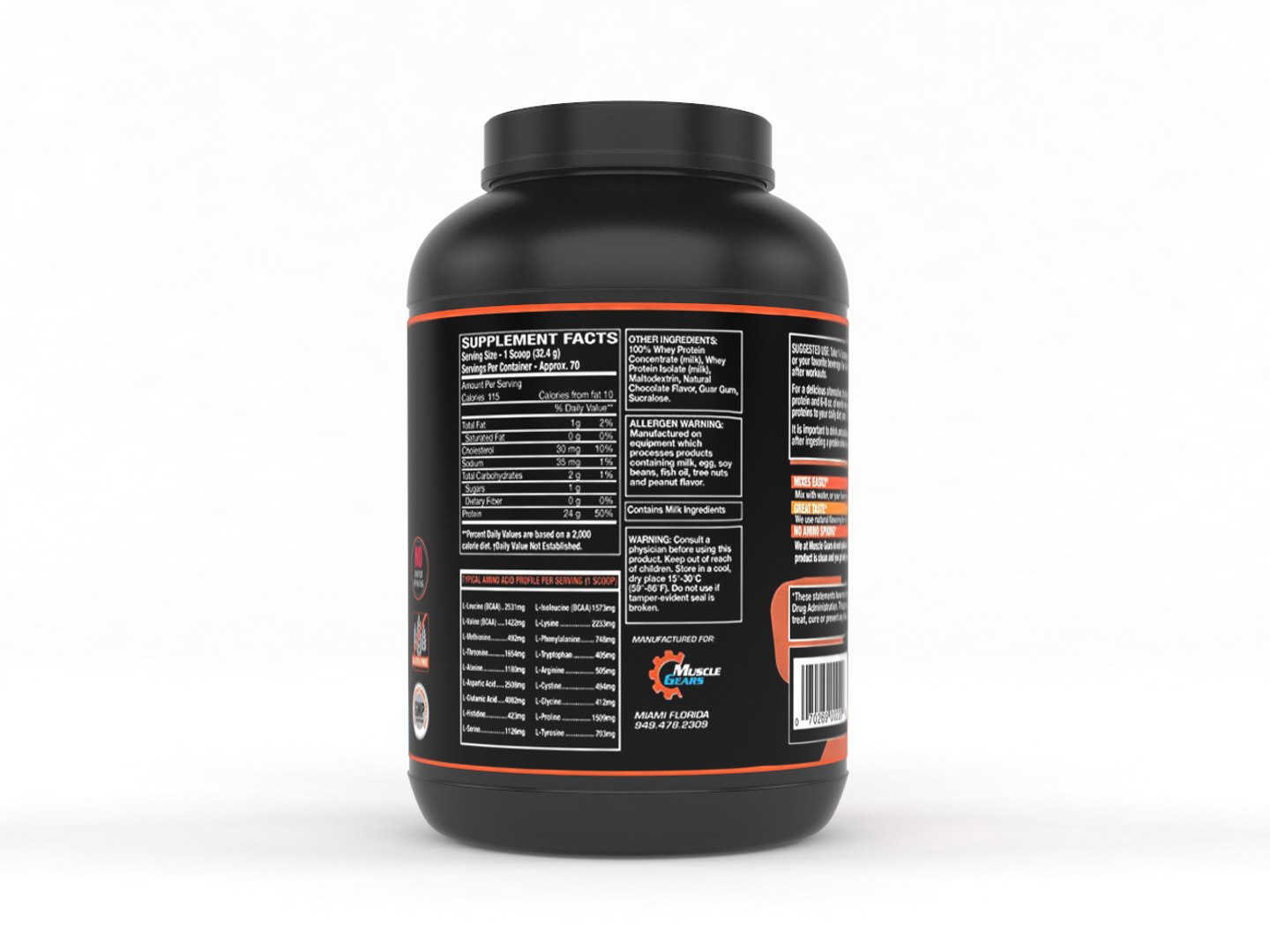 Muscle Gears Whey Protein Model - TurboSquid 1511326