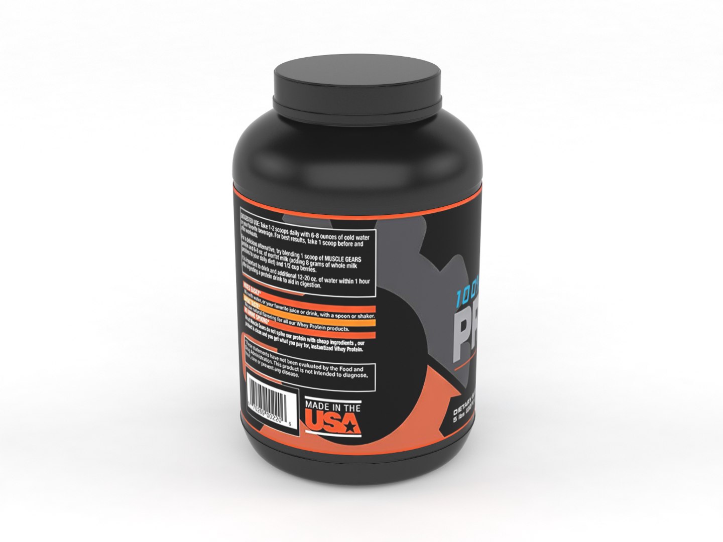 Muscle Gears Whey Protein Model - TurboSquid 1511326