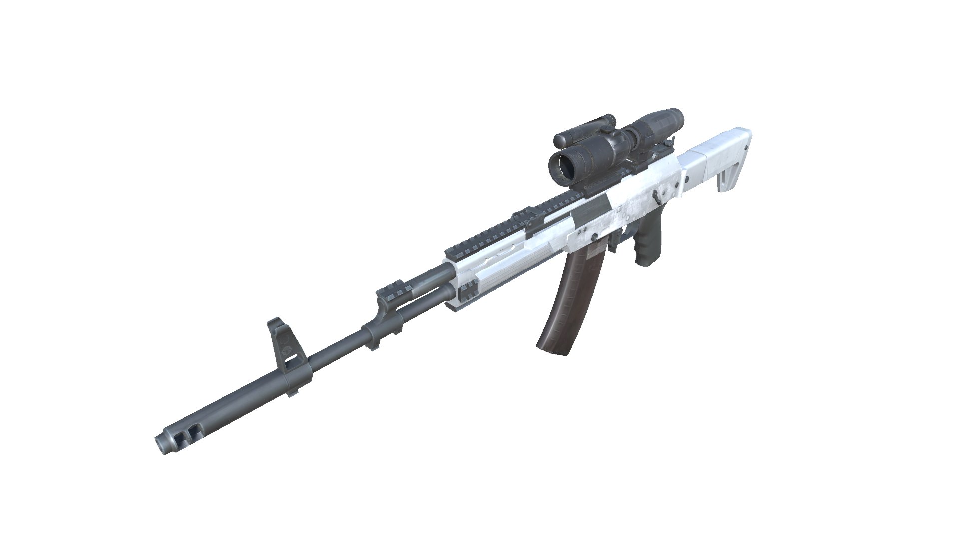 13-AK12-gun Model 3d Game Ready Model Low-poly 3D Model 3D Model ...