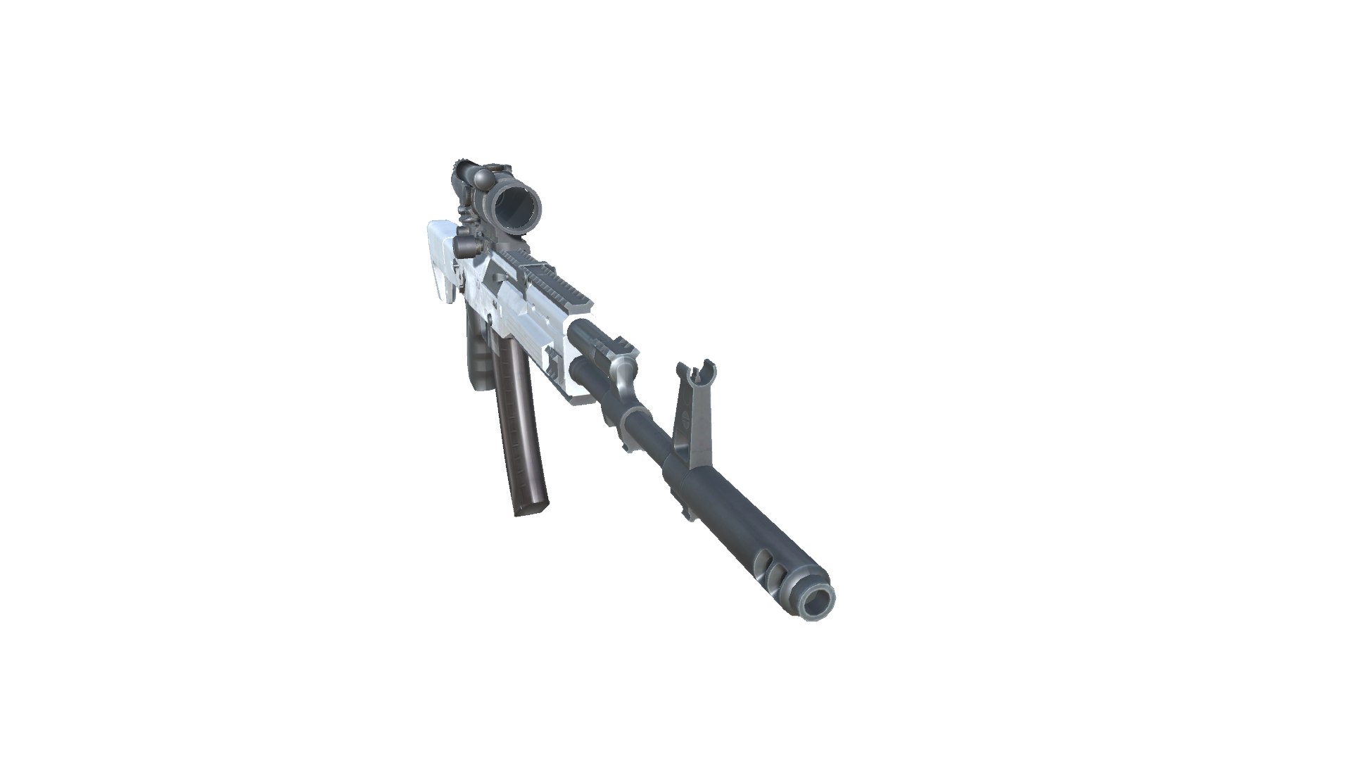 13-AK12-gun Model 3d Game Ready Model Low-poly 3D Model 3D Model ...