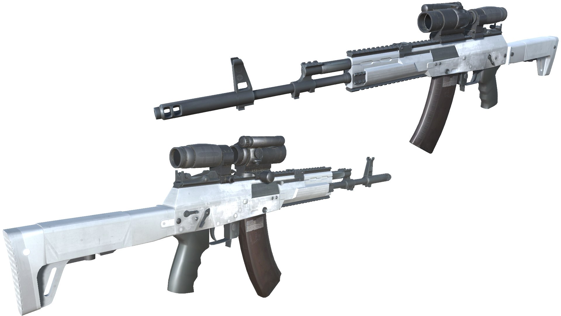 13-AK12-gun Model 3d Game Ready Model Low-poly 3D Model 3D Model ...