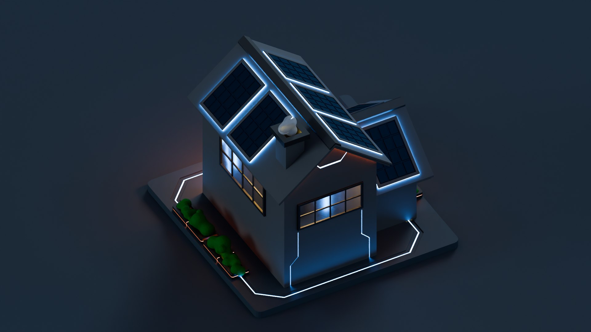 3D Futuristic Stylized Smart House Model - TurboSquid 2528208