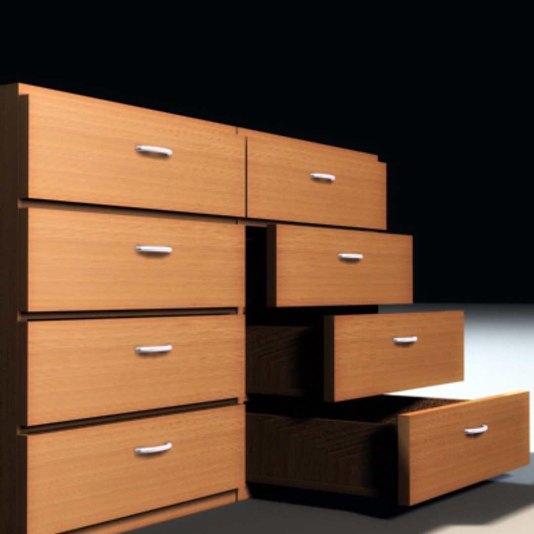 3d Model Of Drawer Cabinet