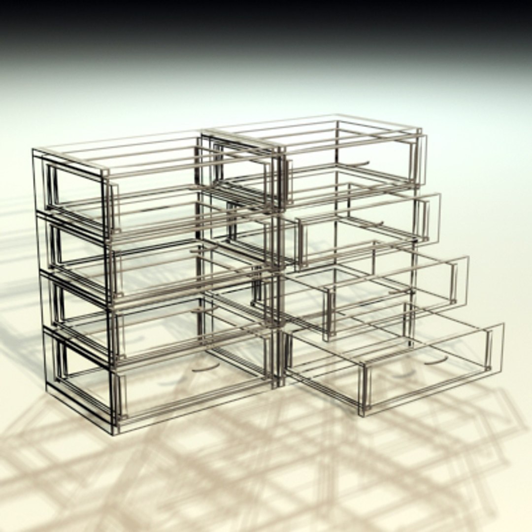 3d Model Of Drawer Cabinet