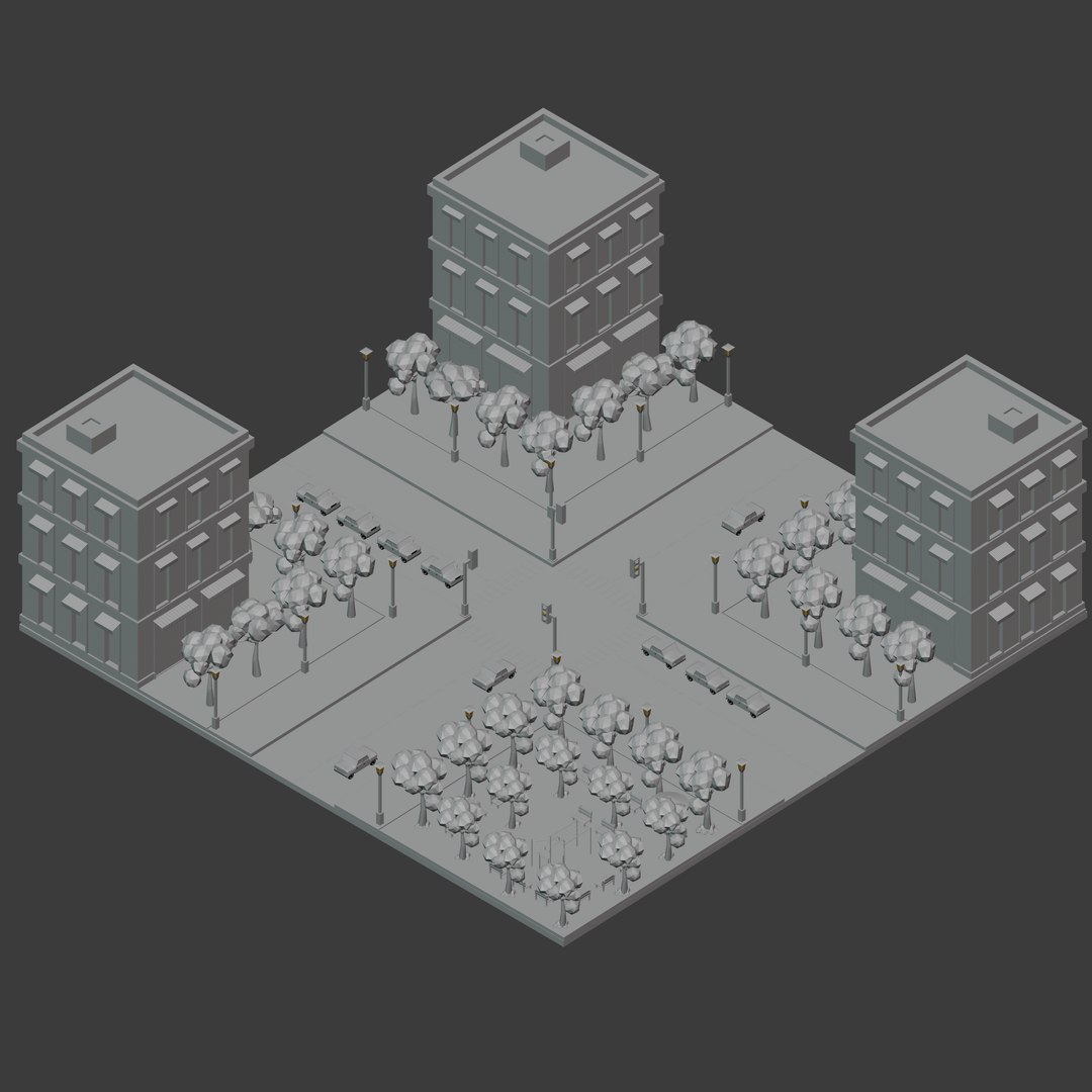 3D Low Poly Low Poly Assets - Urban Neighborhood Low-poly 3d ...