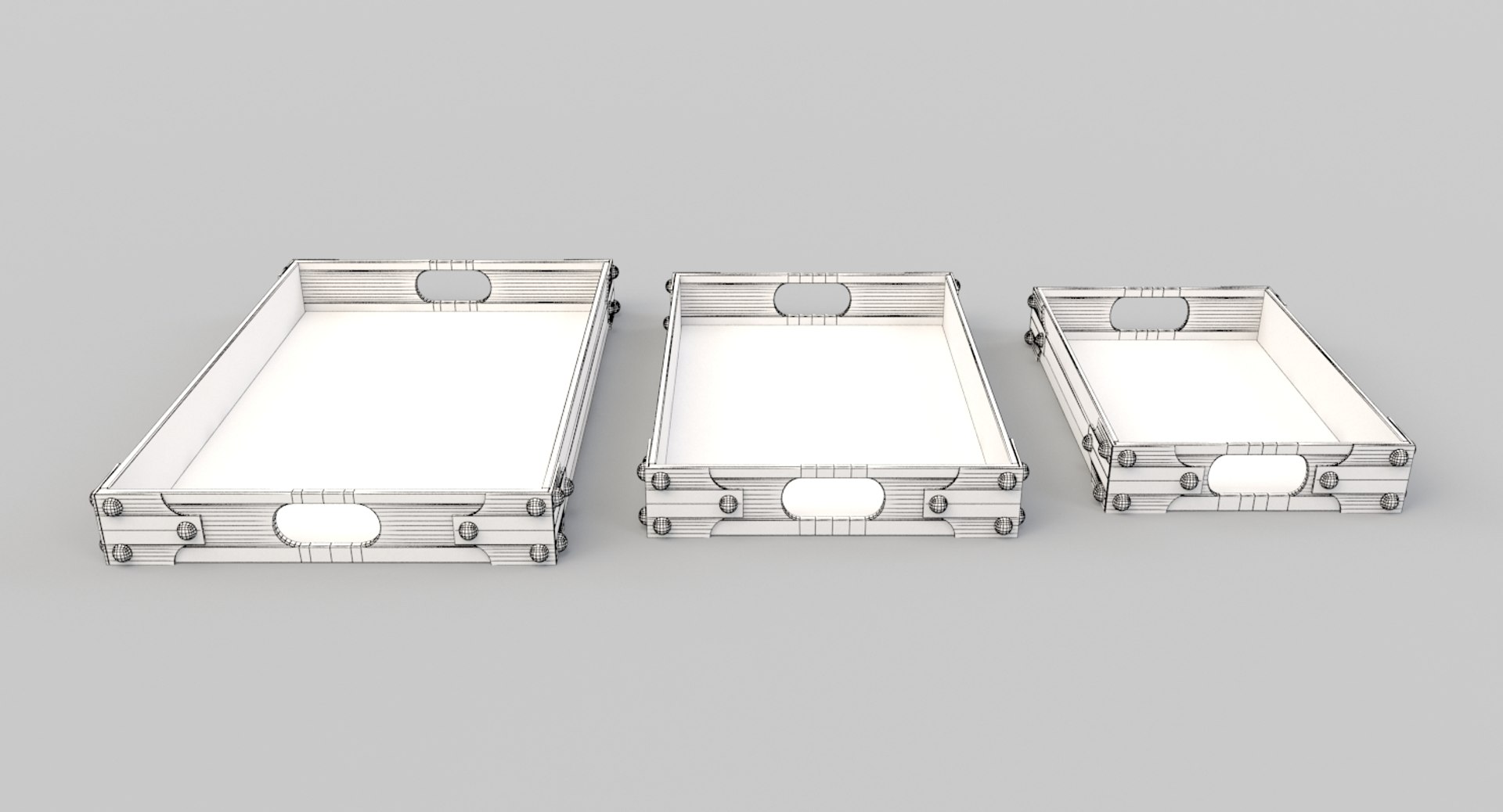 Rustic Wooden Tray 3d Max