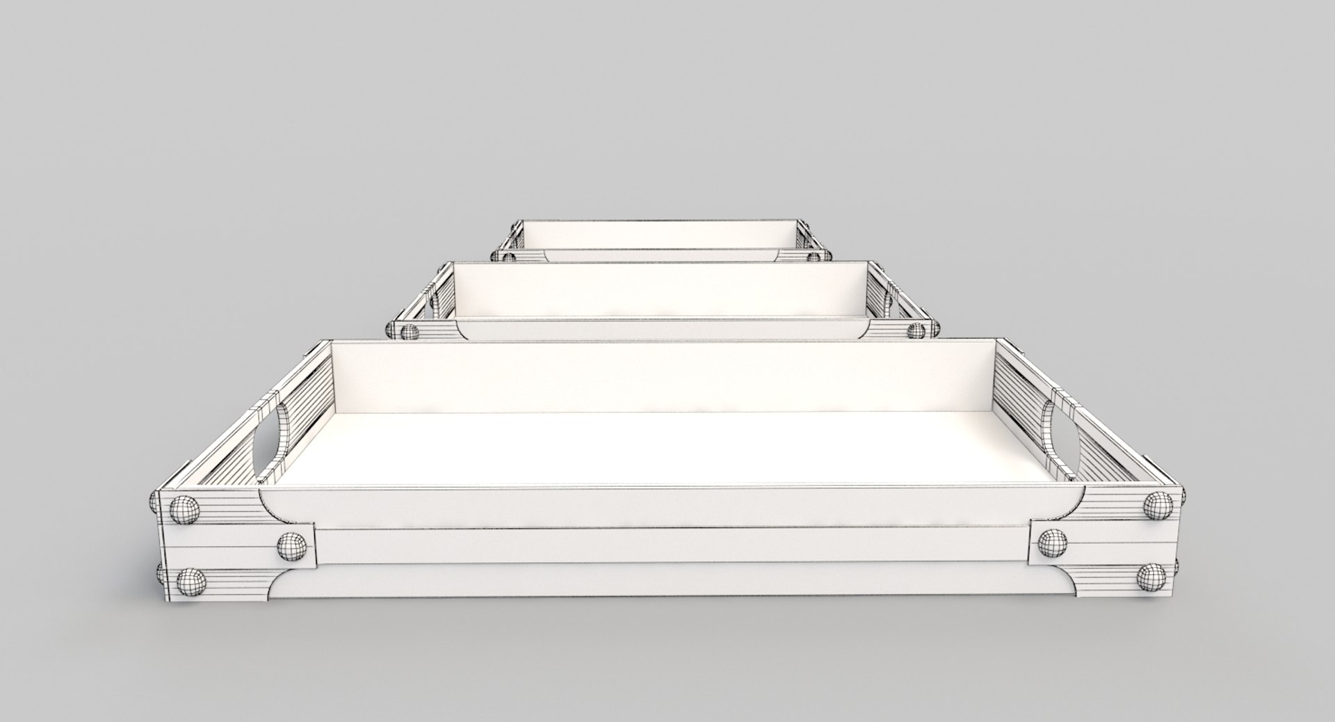 Rustic Wooden Tray 3d Max