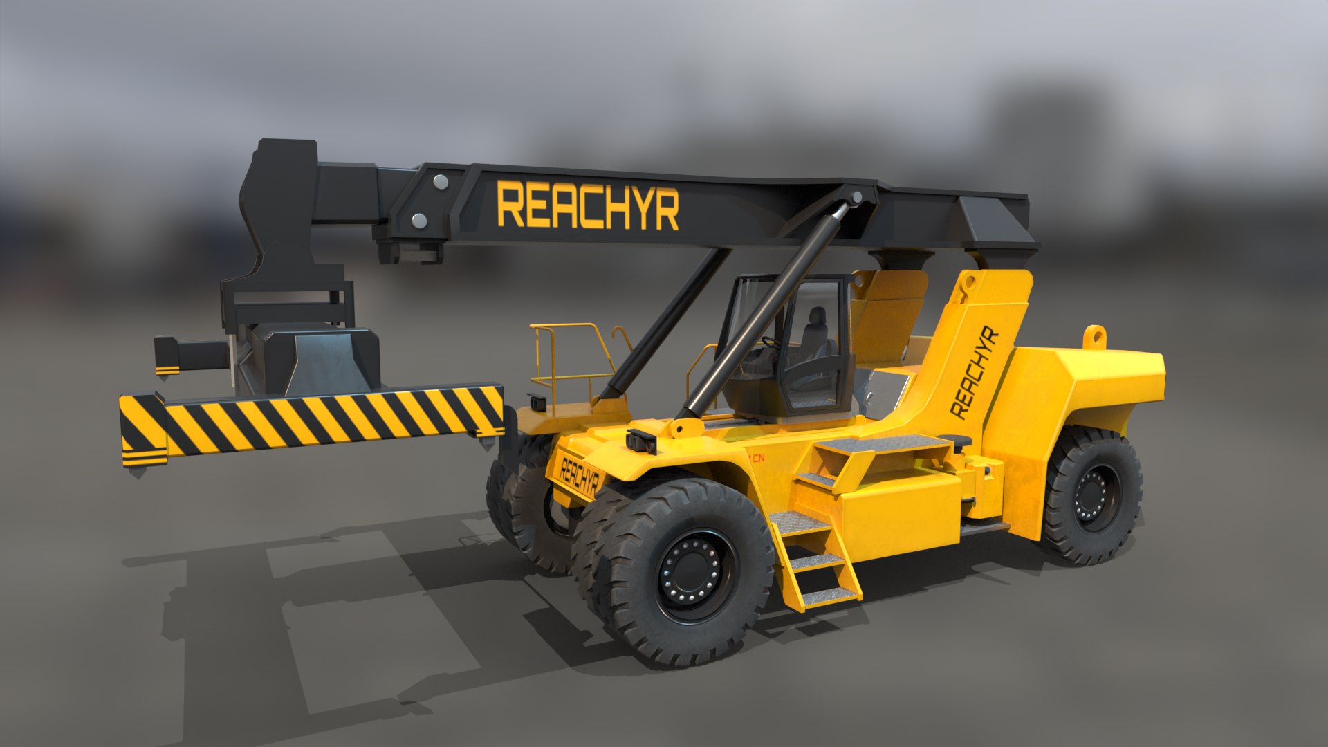 3D Reach Stacker - TurboSquid 2240073