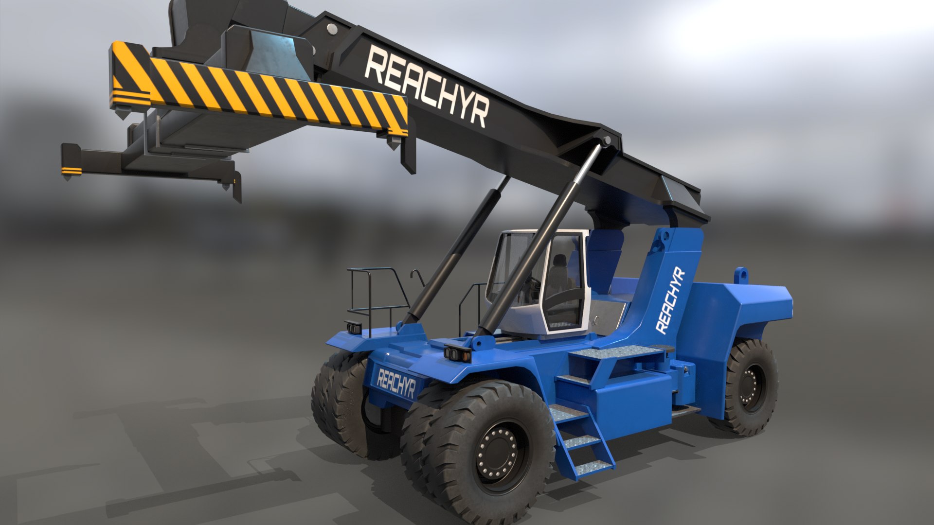 3D Reach Stacker - TurboSquid 2240073