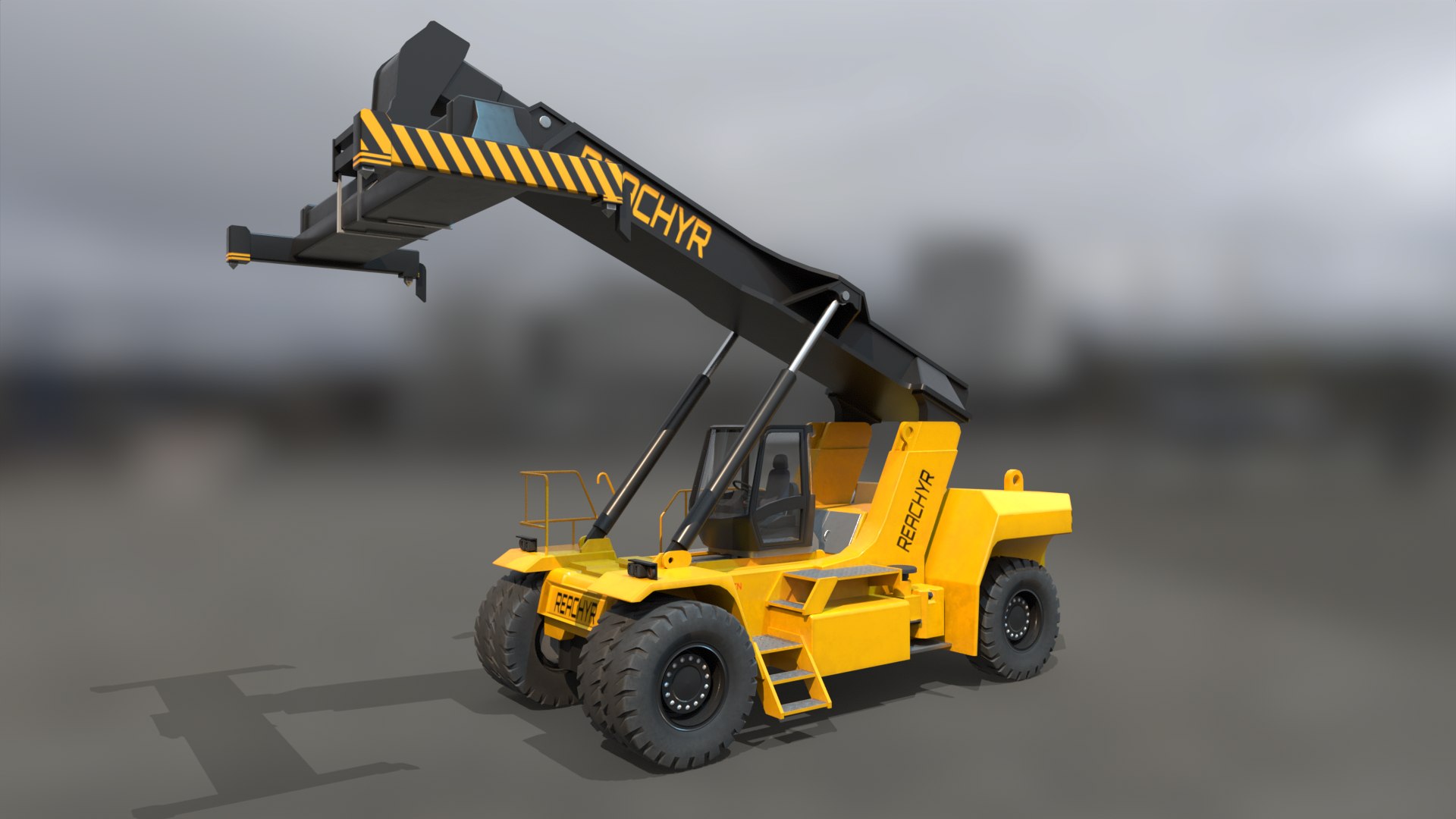 3D Reach Stacker - TurboSquid 2240073